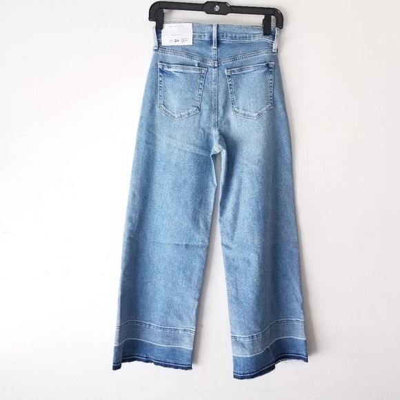 LOFT | Jeans | Loft Let Down Hem High Rise Wide Leg Crop Jeans | Poshmark